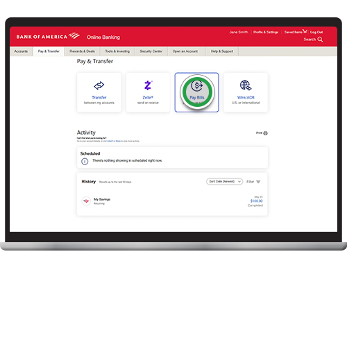 How to add a payee to your bank account with Online Banking | Bank of ...