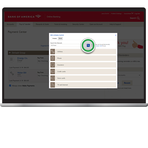 How to add a payee to your bank account with Online Banking | Bank of ...