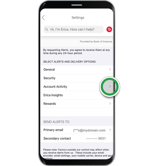 How to set account activity alerts with the Mobile Banking App | Bank ...