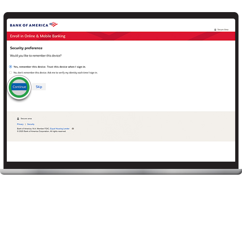 How to enroll in Online Banking with Bank of America