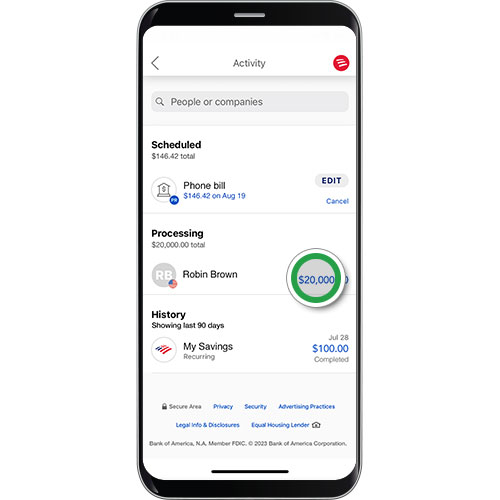How to do a Domestic Wire Transfer with Mobile Banking| Bank of America
