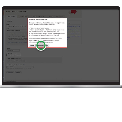 How to do a Domestic Wire Transfer with Online Banking | Bank of America