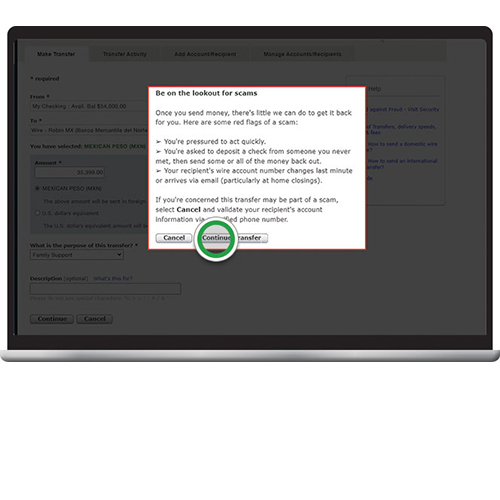 How to do an International Wire Transfer with Online Banking | Bank of ...