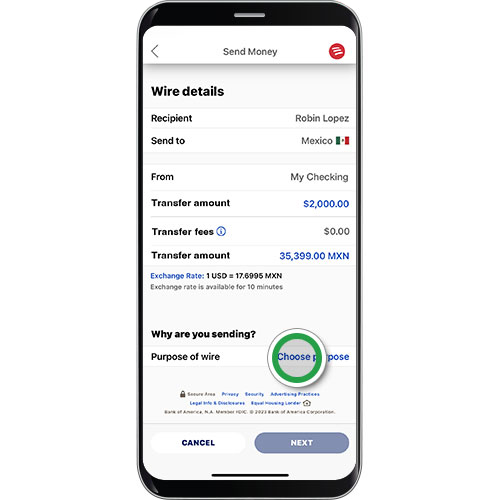 How to do an International Wire Transfer with Mobile Banking | Bank of ...