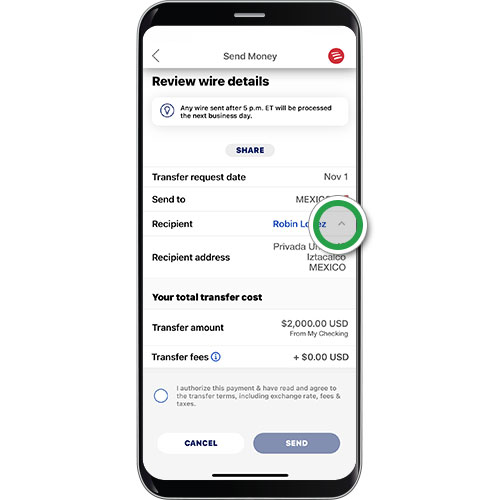 How to do an International Wire Transfer with Mobile Banking | Bank of ...