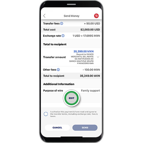 How to do an International Wire Transfer with Mobile Banking | Bank of ...