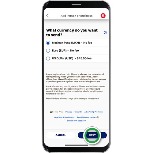How to do an International Wire Transfer with Mobile Banking | Bank of ...