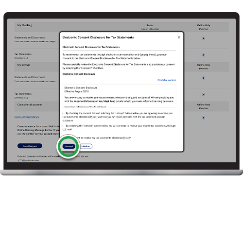 How to set up paperless statements with Online Banking | Bank of America