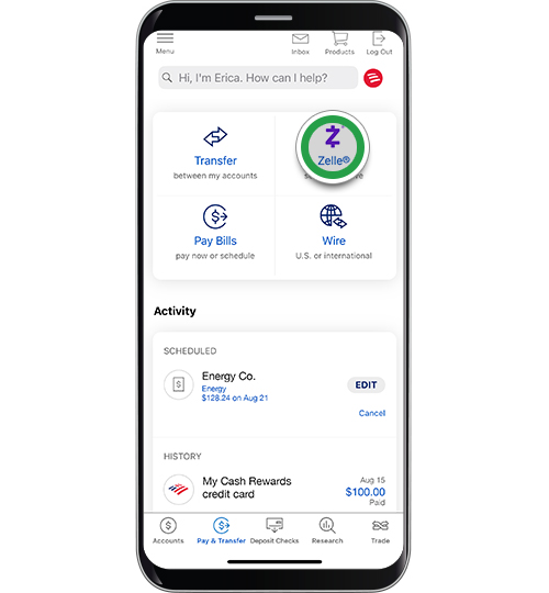 How to receive money with Zelle® and the Mobile Banking app | Bank of America