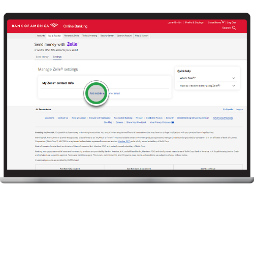 How to receive money online with Zelle® and Online Banking | Bank of ...