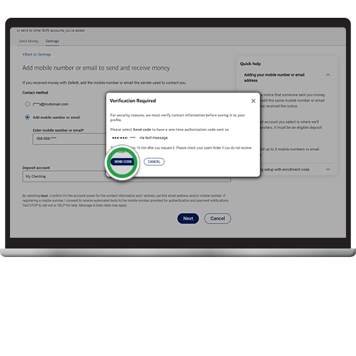 How to receive money online with Zelle® and Online Banking | Bank of ...