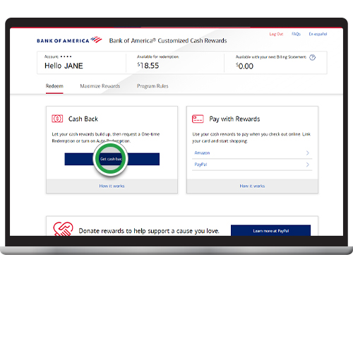 How to redeem credit card rewards with Online Banking | Bank of America