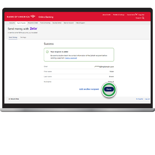 How to send money with Zelle® and Online Banking | Bank of America