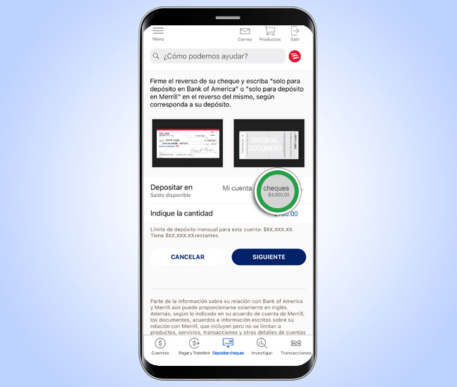 Cómo Depositar Cheques en Línea Utilizando la aplicación de Banca Móvil