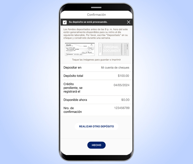 Cómo Depositar Cheques en Línea Utilizando la aplicación de Banca Móvil