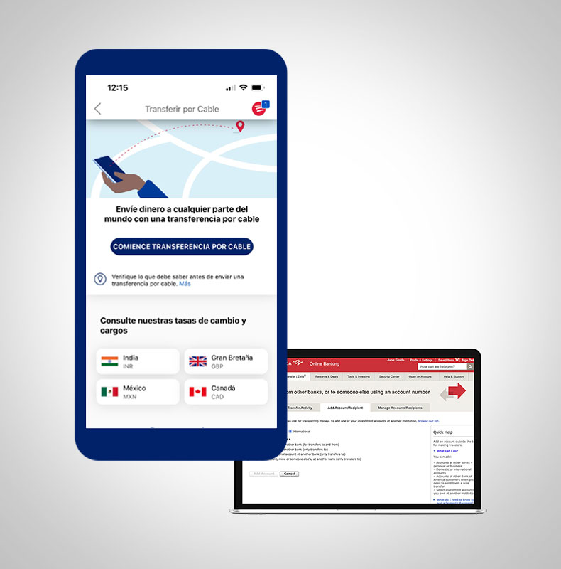 Cómo enviar transferencias por cable en la banca en línea o la ...